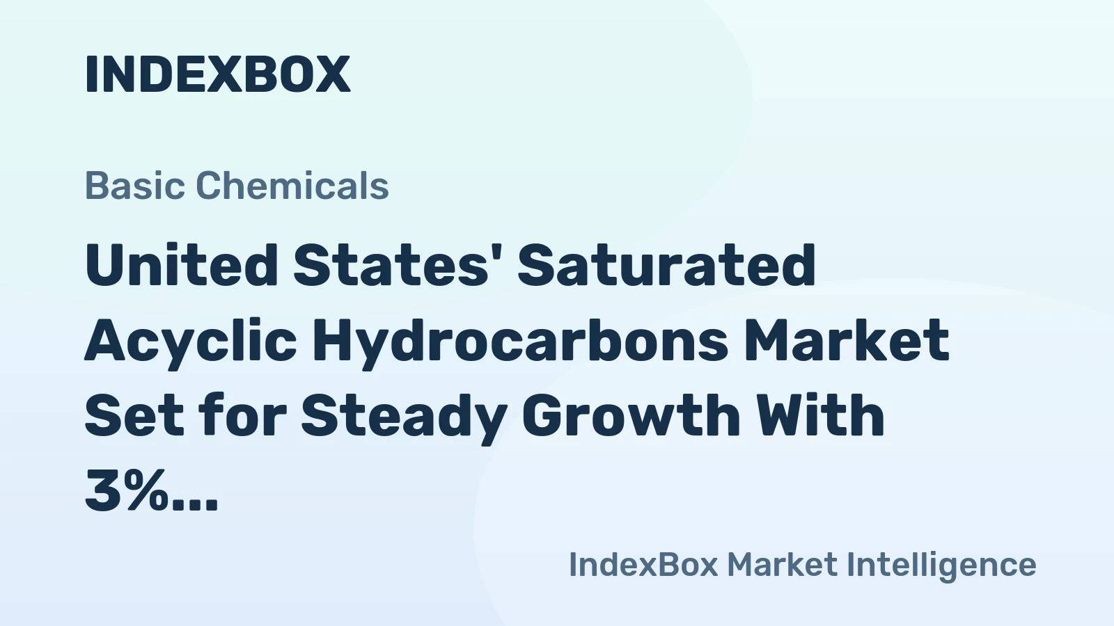 United States' Saturated Acyclic Hydrocarbons Market Set for Steady Growth With 3% CAGR in Value