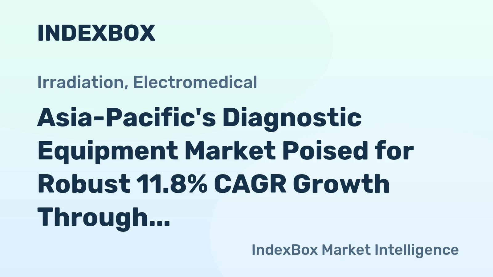 Asia-Pacific's Diagnostic Equipment Market Poised for Robust 11.8% CAGR Growth Through 2035