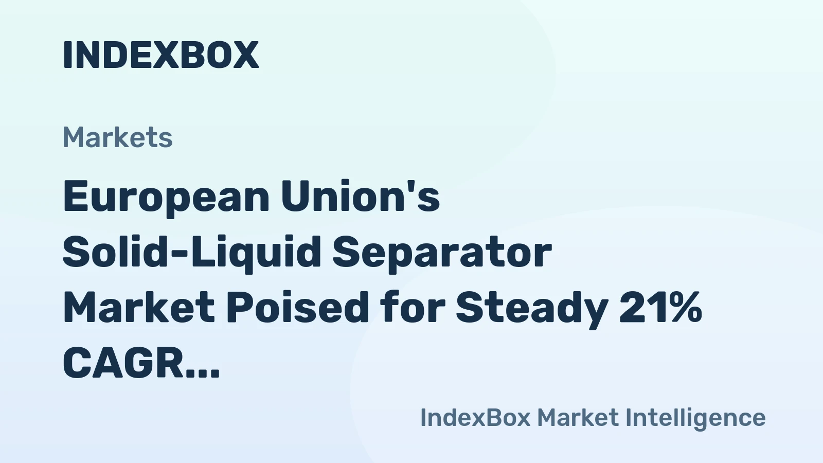 European Union's Solid-Liquid Separator Market Poised for Steady 21% CAGR Growth Through 2035