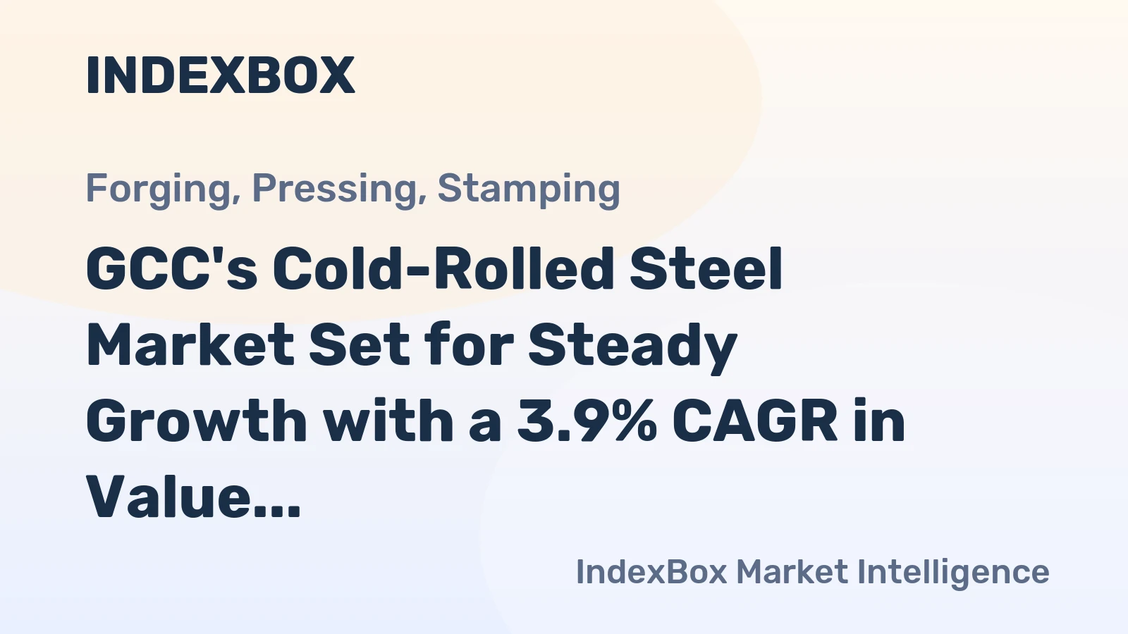 GCC's Cold-Rolled Steel Market Set for Steady Growth with a 3.9% CAGR in Value Through 2035