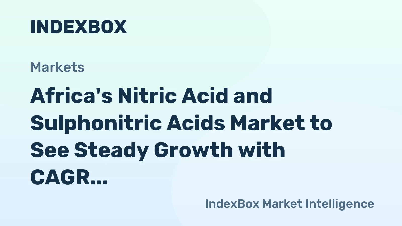 Africa's Nitric Acid and Sulphonitric Acids Market to See Steady Growth with CAGR of +0.8% Through 2035