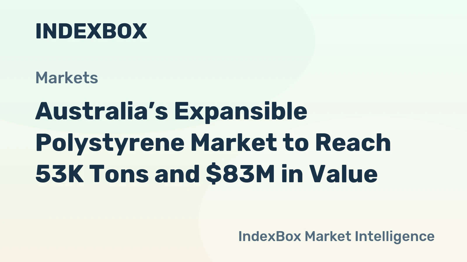 Australia’s Expansible Polystyrene Market to Reach 53K Tons and $83M in Value
