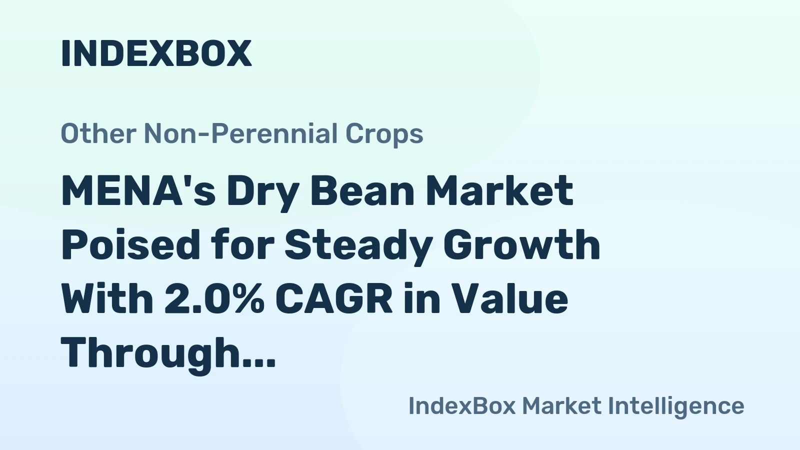 MENA's Dry Bean Market Poised for Steady Growth With 2.0% CAGR in Value Through 2035