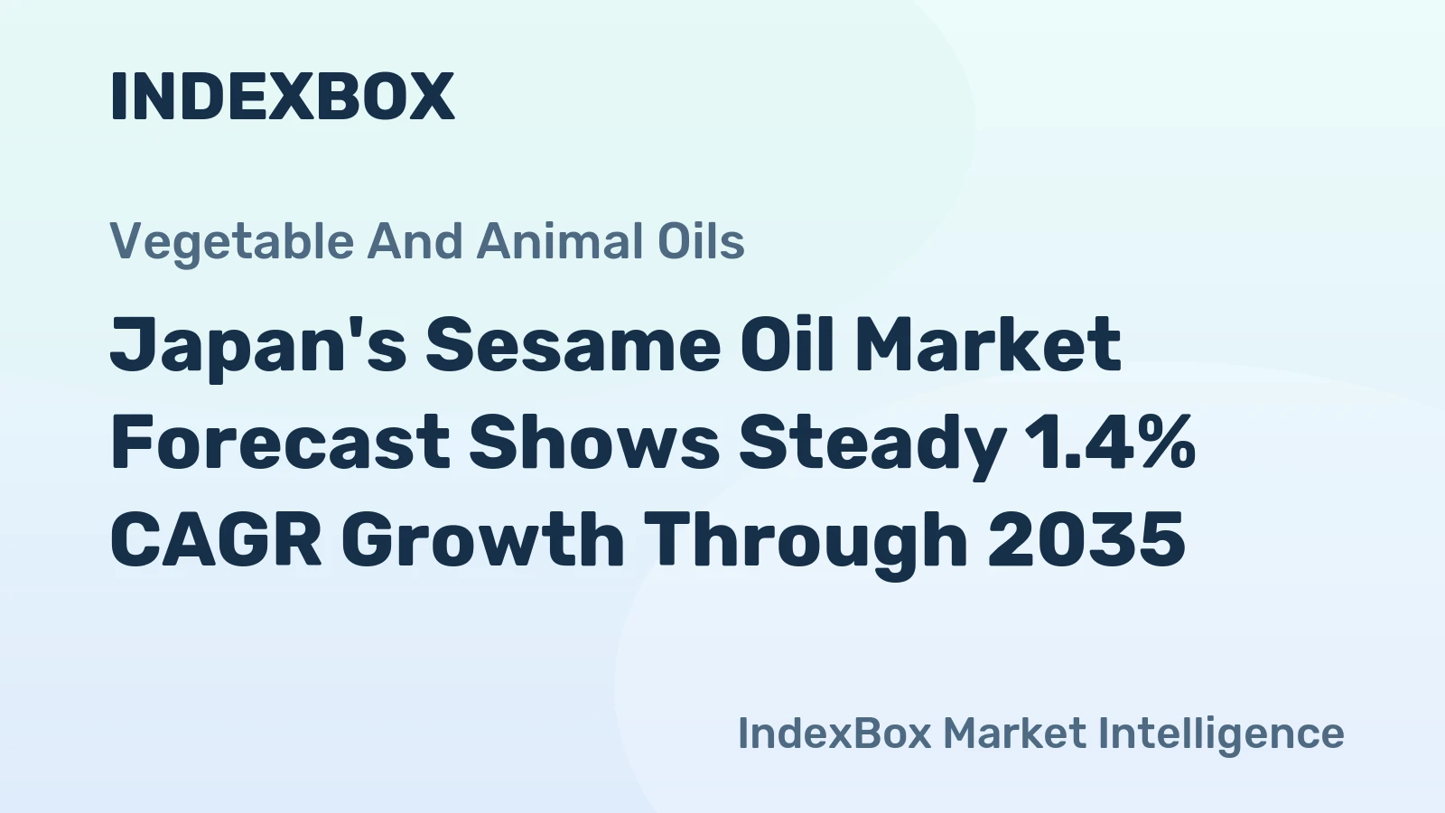 Japan's Sesame Oil Market Forecast Shows Steady 1.4% CAGR Growth Through 2035