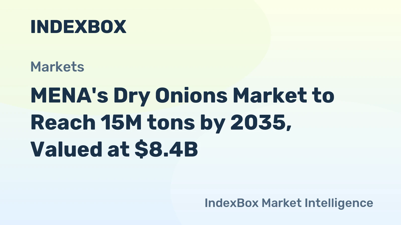 MENA's Dry Onions Market to Reach 15M tons by 2035, Valued at $8.4B