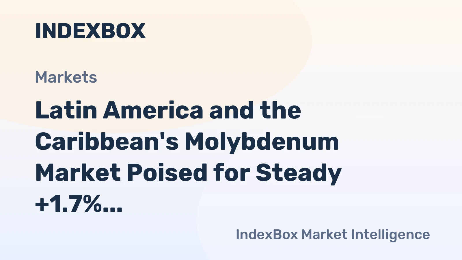 Latin America and the Caribbean's Molybdenum Market Poised for Steady +1.7% CAGR Growth Through 2035