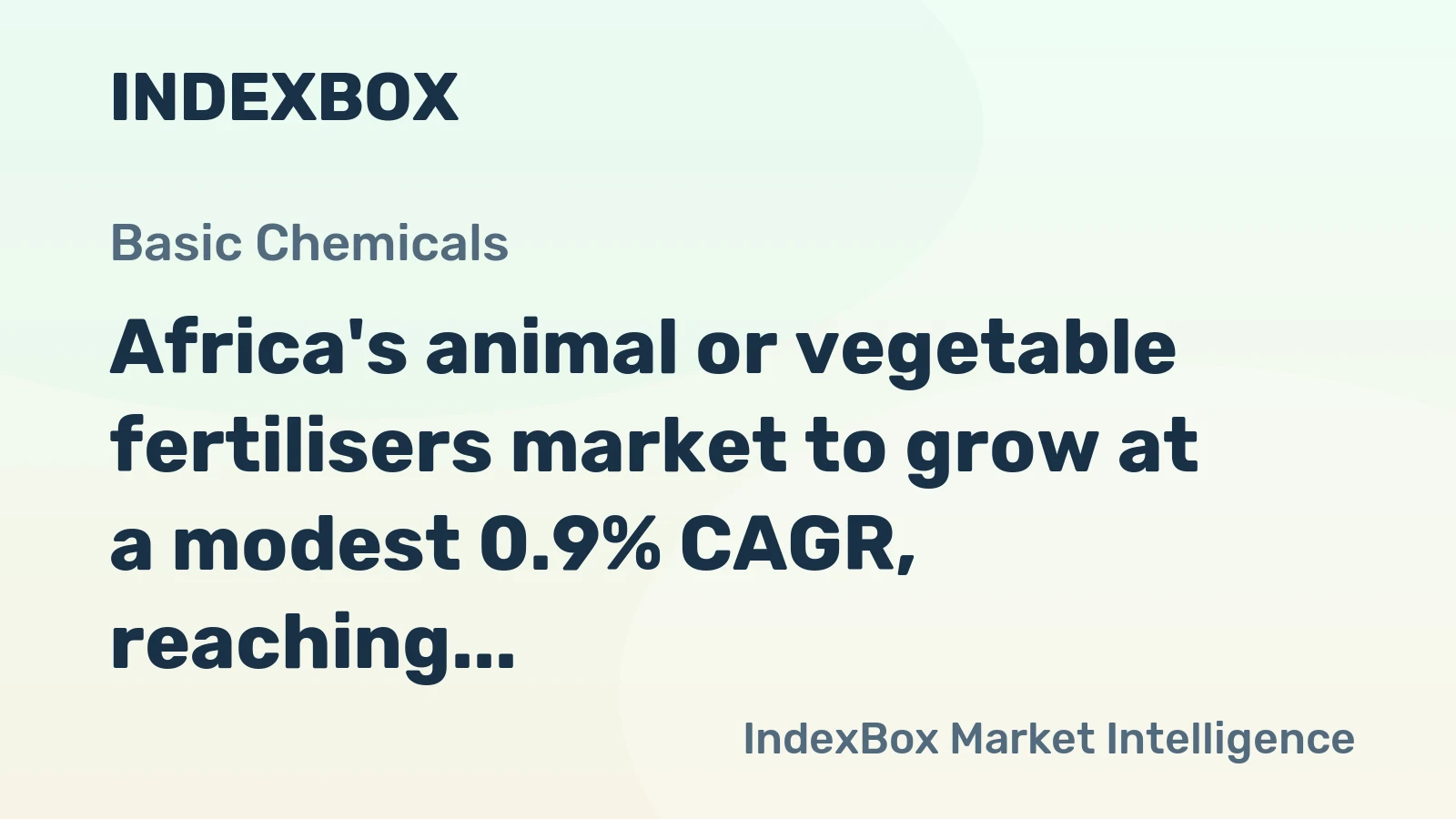 Africa's animal or vegetable fertilisers market to grow at a modest 0.9% CAGR, reaching 9.1M tons by 2035.