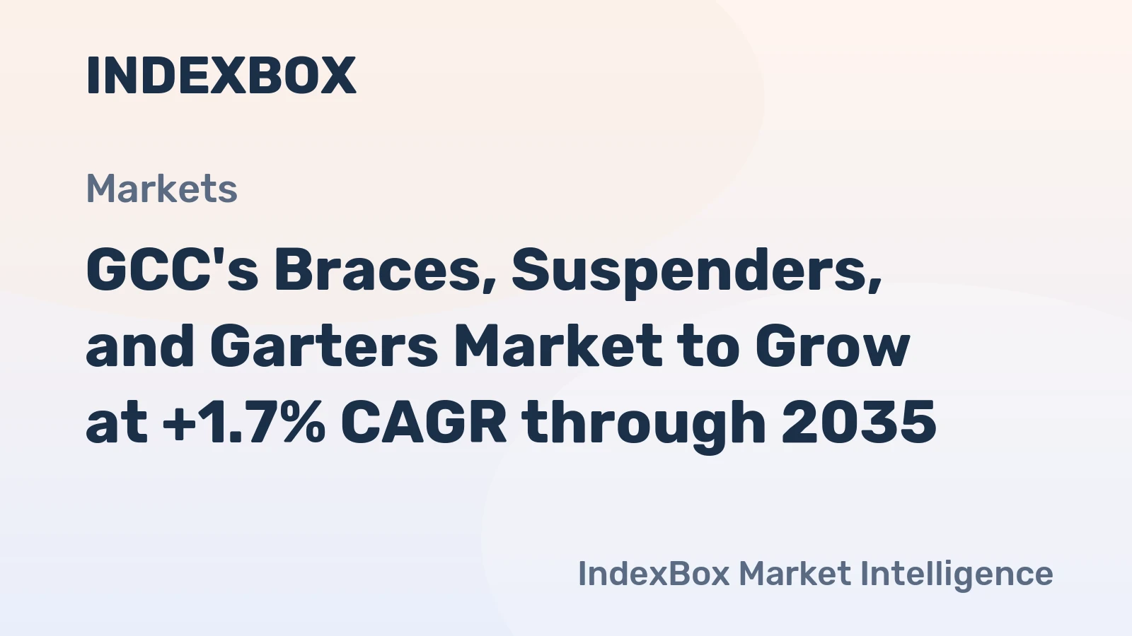GCC's Braces, Suspenders, and Garters Market to Grow at +1.7% CAGR through 2035