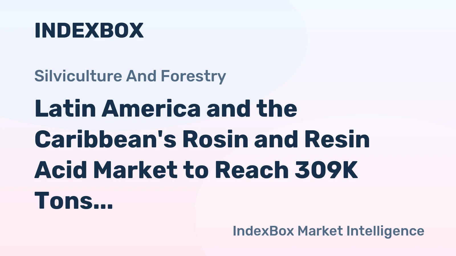 Latin America and the Caribbean's Rosin and Resin Acid Market to Reach 309K Tons and $577M by 2035