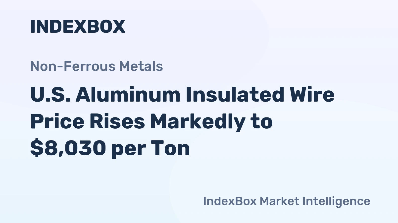 U.S. Aluminum Insulated Wire Price Rises Markedly to $8,030 per Ton