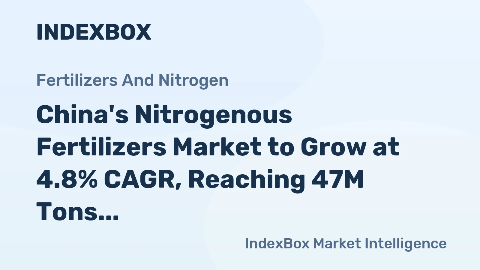 China's Nitrogenous Fertilizers Market to Grow at 4.8% CAGR, Reaching 47M Tons by 2035