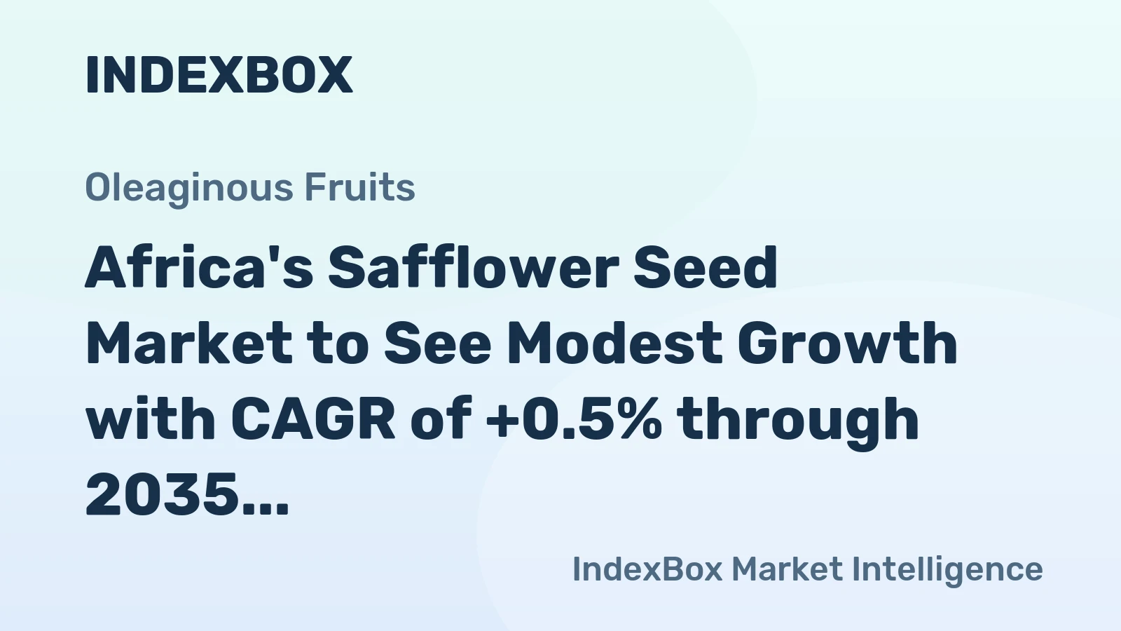 Africa's Safflower Seed Market to See Modest Growth with CAGR of +0.5% through 2035