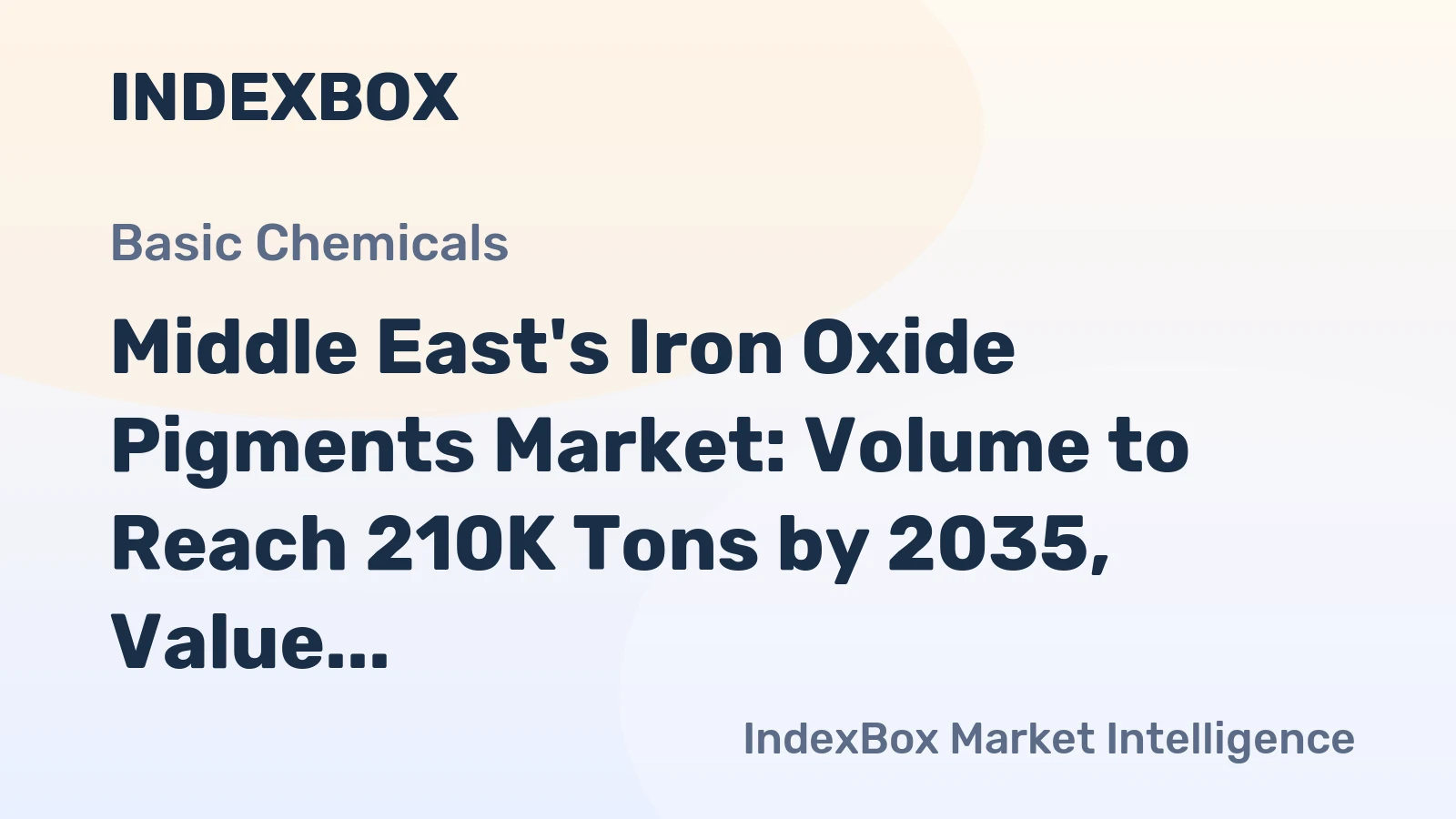 Middle East's Iron Oxide Pigments Market: Volume to Reach 210K Tons by 2035, Value to Hit $147M