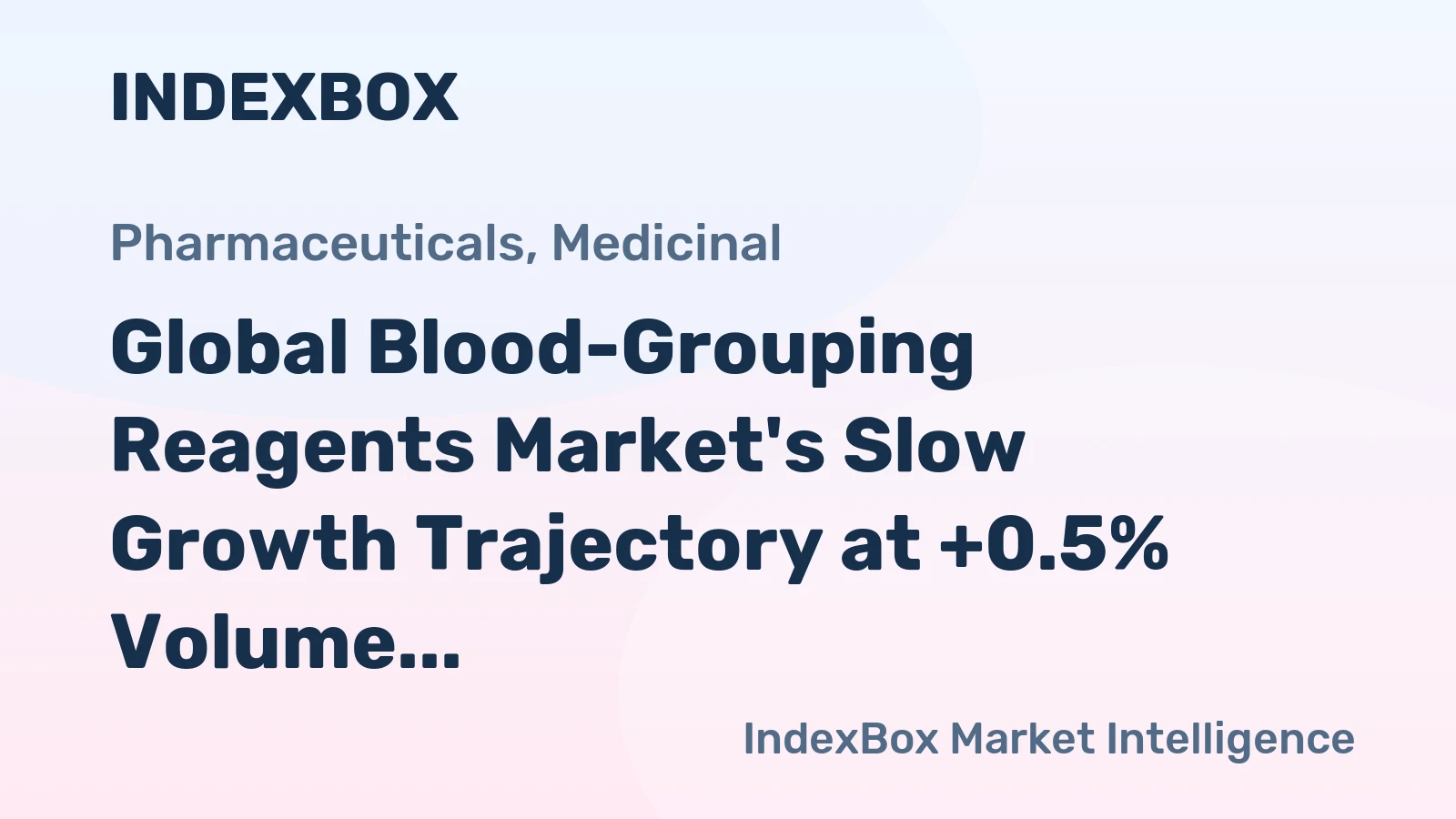 Global Blood-Grouping Reagents Market's Slow Growth Trajectory at +0.5% Volume CAGR Through 2035