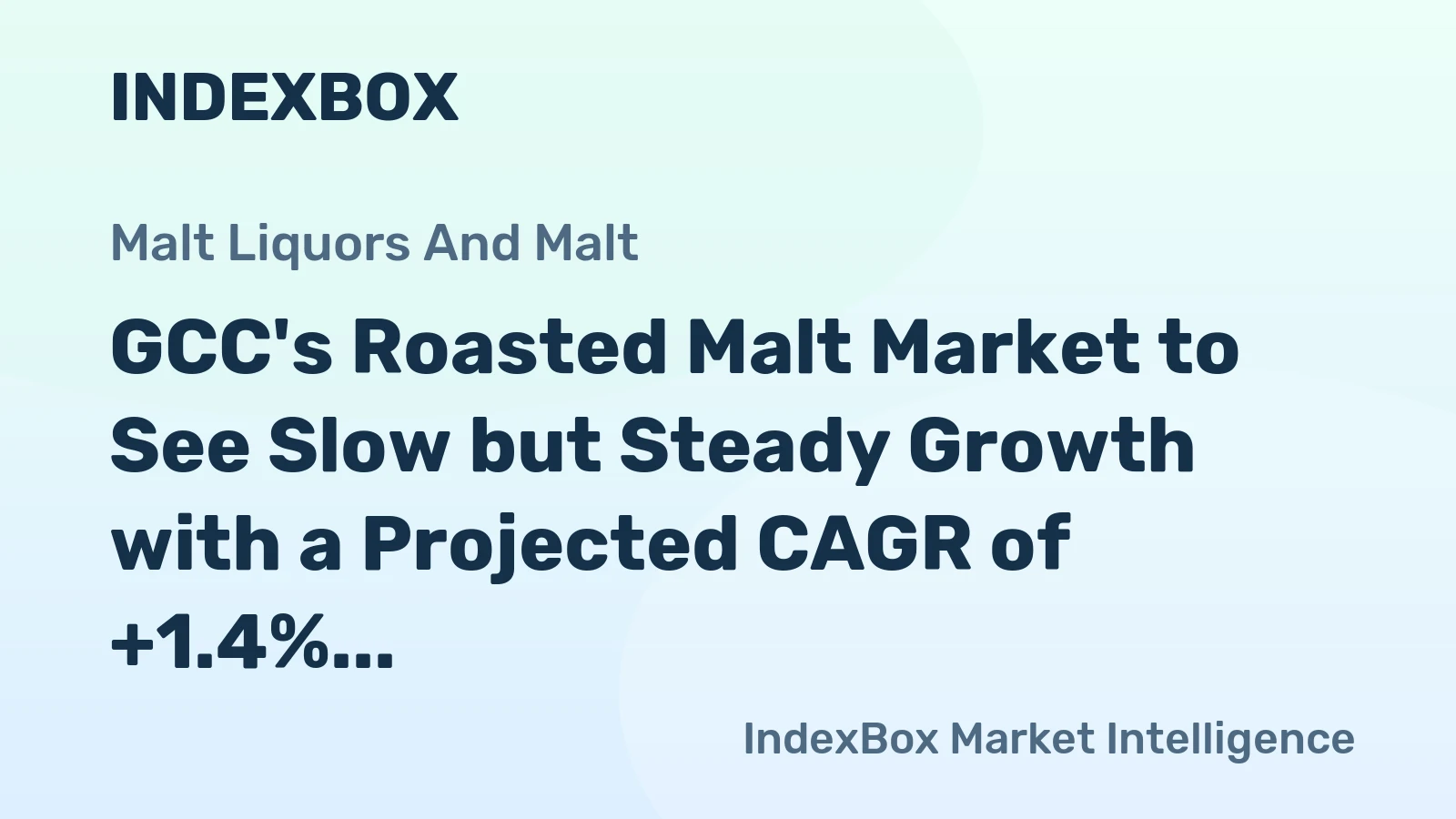 GCC's Roasted Malt Market to See Slow but Steady Growth with a Projected CAGR of +1.4% by 2035