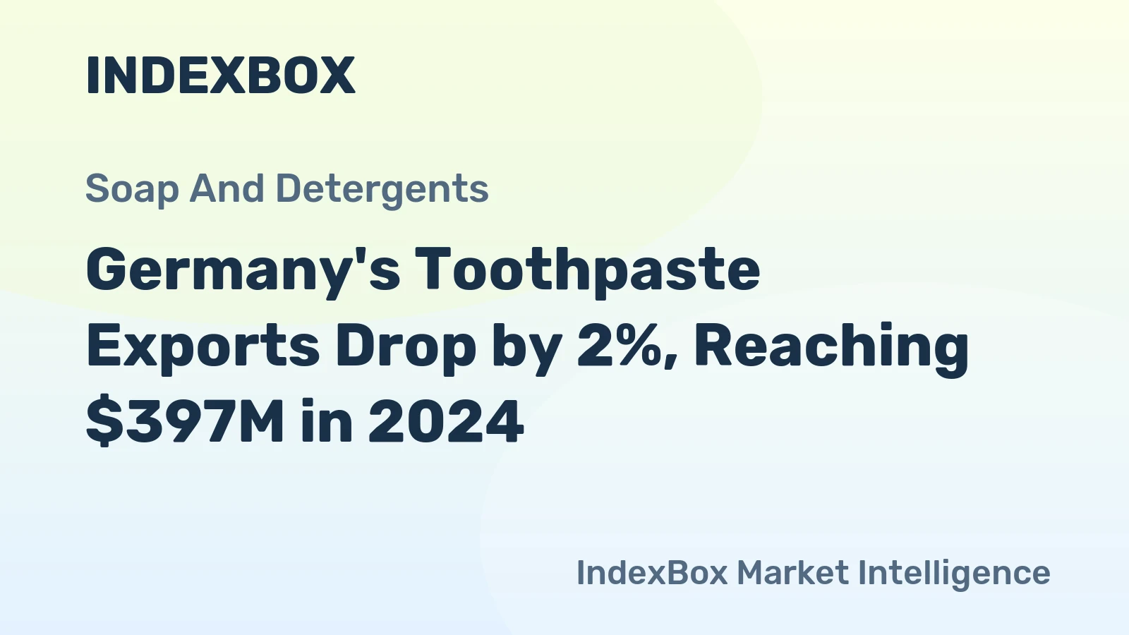 Germany's Toothpaste Exports Drop by 2%, Reaching $397M in 2024