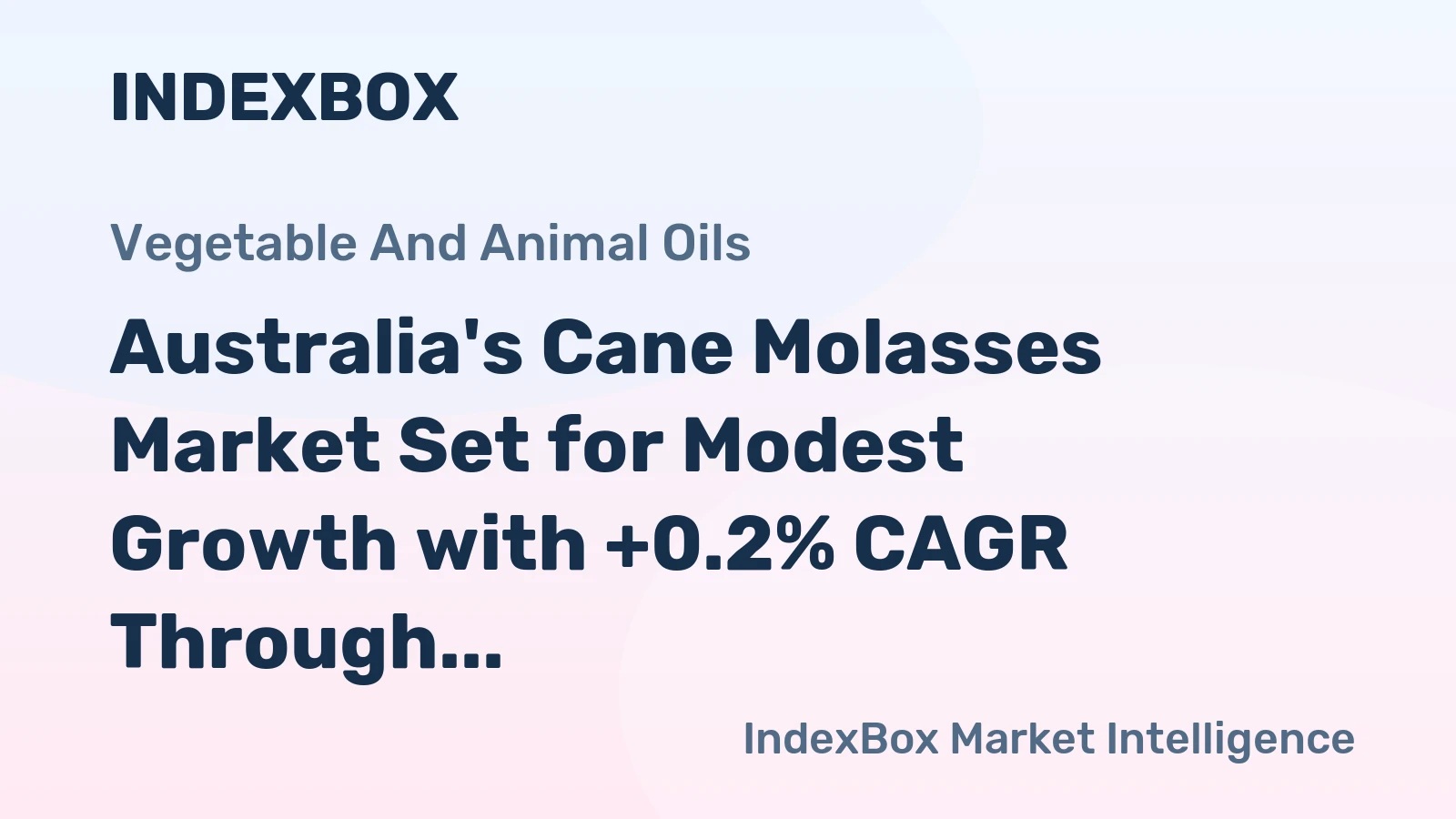Australia's Cane Molasses Market Set for Modest Growth with +0.2% CAGR Through 2035