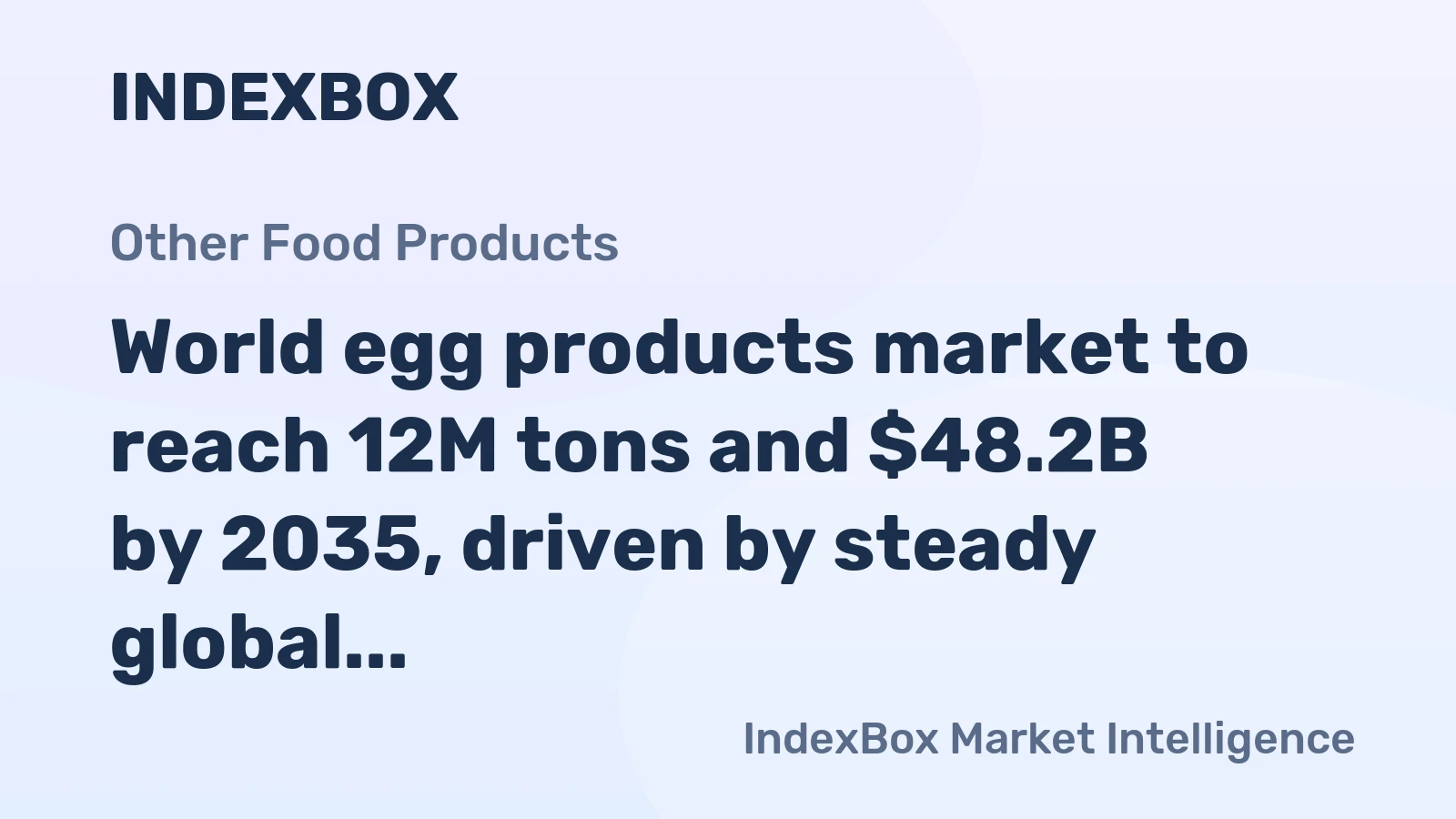 World egg products market to reach 12M tons and $48.2B by 2035, driven by steady global demand.