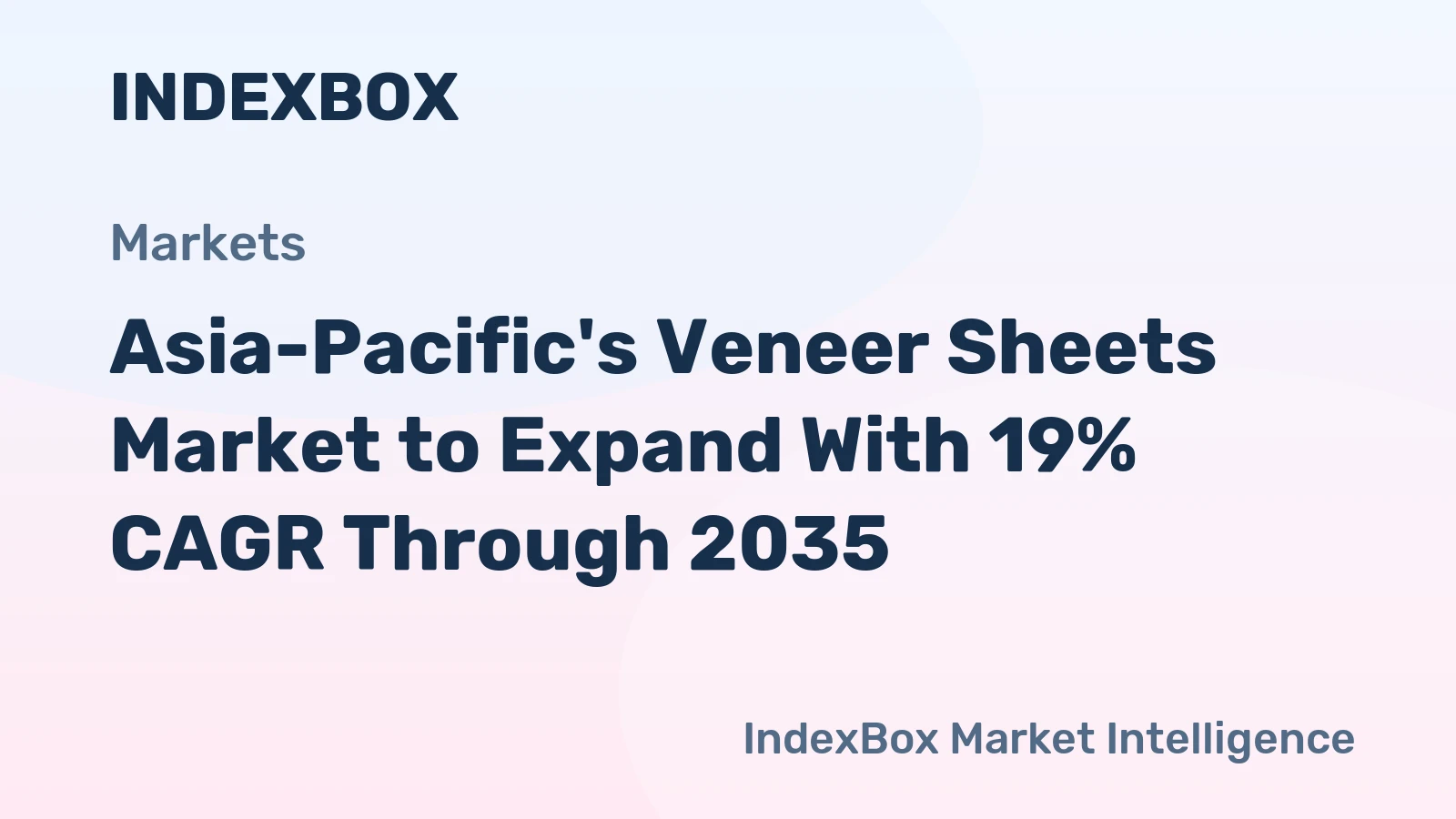 Asia-Pacific's Veneer Sheets Market to Expand With 19% CAGR Through 2035