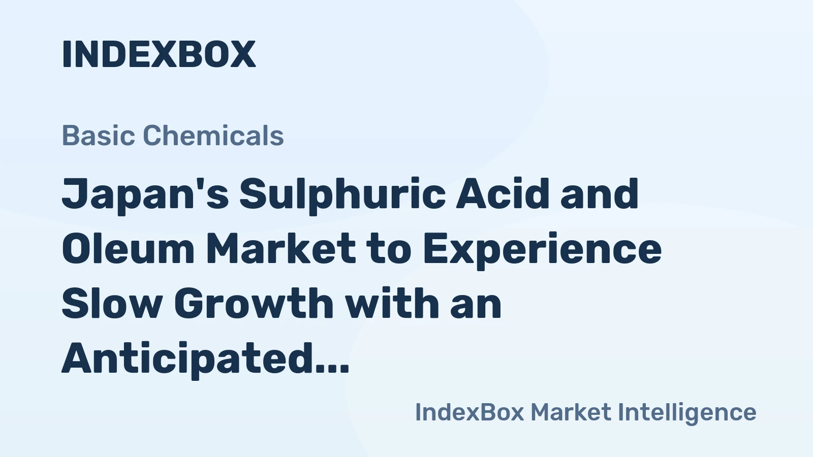 Japan's Sulphuric Acid and Oleum Market to Experience Slow Growth with an Anticipated CAGR of +0.3% by 2035
