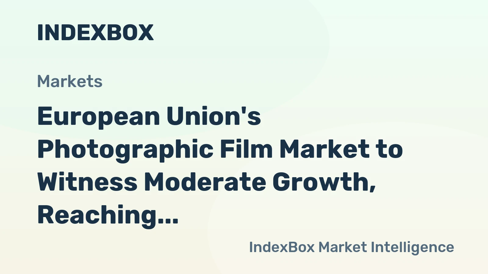 European Union's Photographic Film Market to Witness Moderate Growth, Reaching $2.8B by 2035