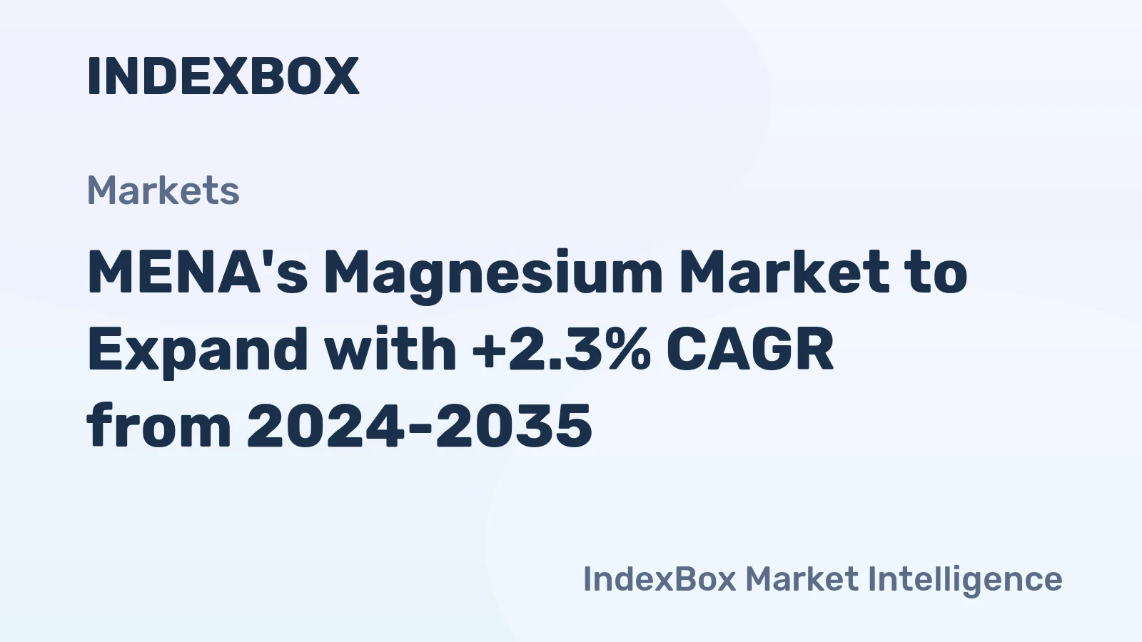 MENA's Magnesium Market to Expand with +2.3% CAGR from 2024-2035