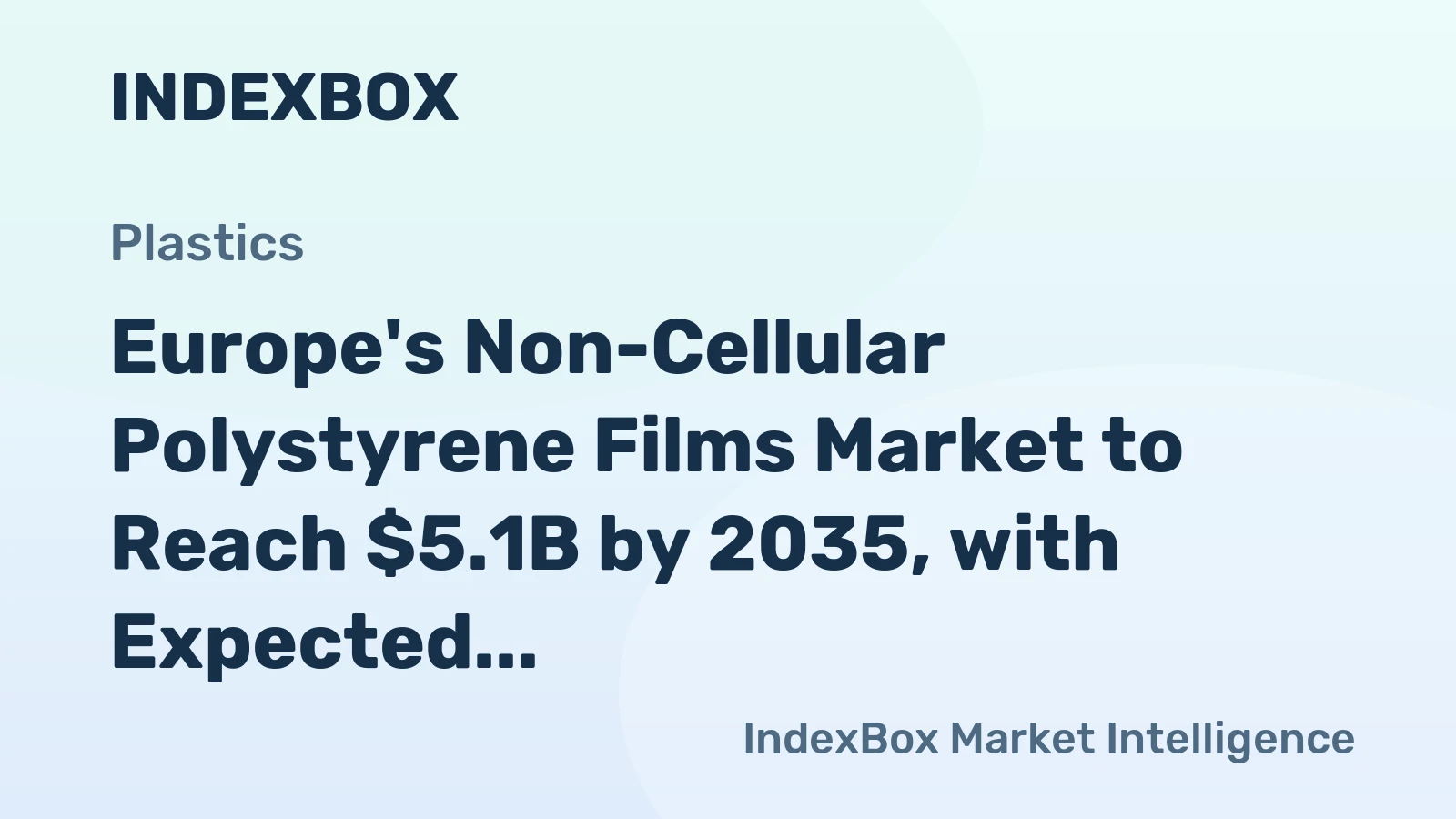Europe's Non-Cellular Polystyrene Films Market to Reach $5.1B by 2035, with Expected CAGR of +2.3%