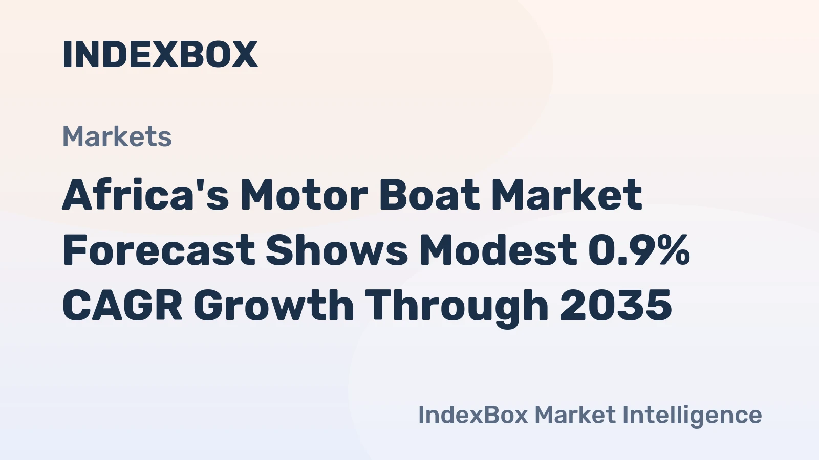 Africa's Motor Boat Market Forecast Shows Modest 0.9% CAGR Growth Through 2035