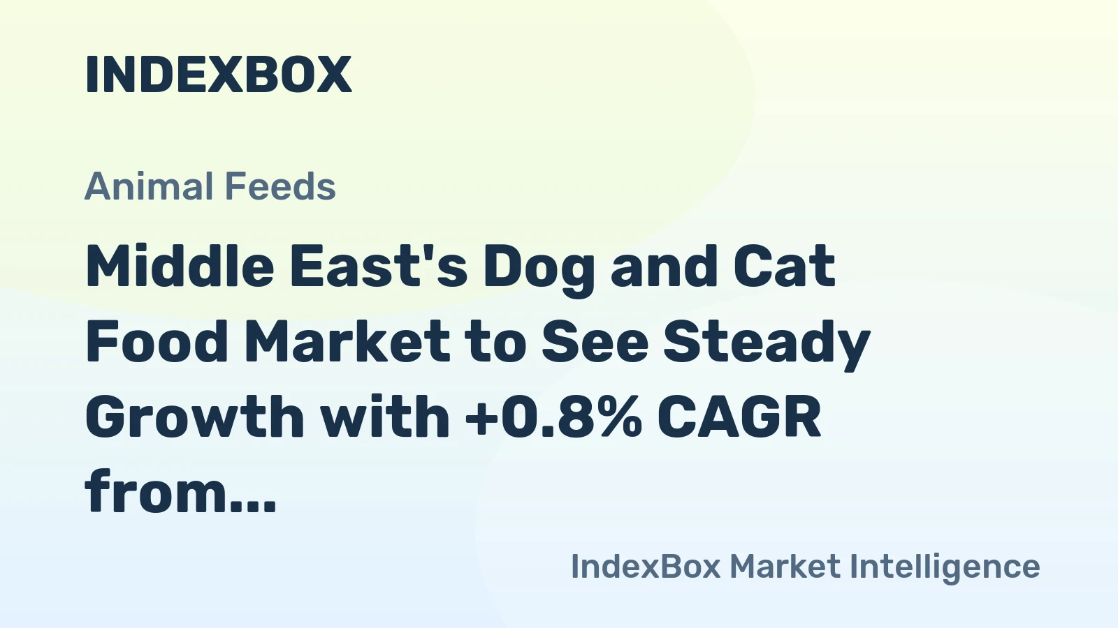 Middle East's Dog and Cat Food Market to See Steady Growth with +0.8% CAGR from 2024 to 2035