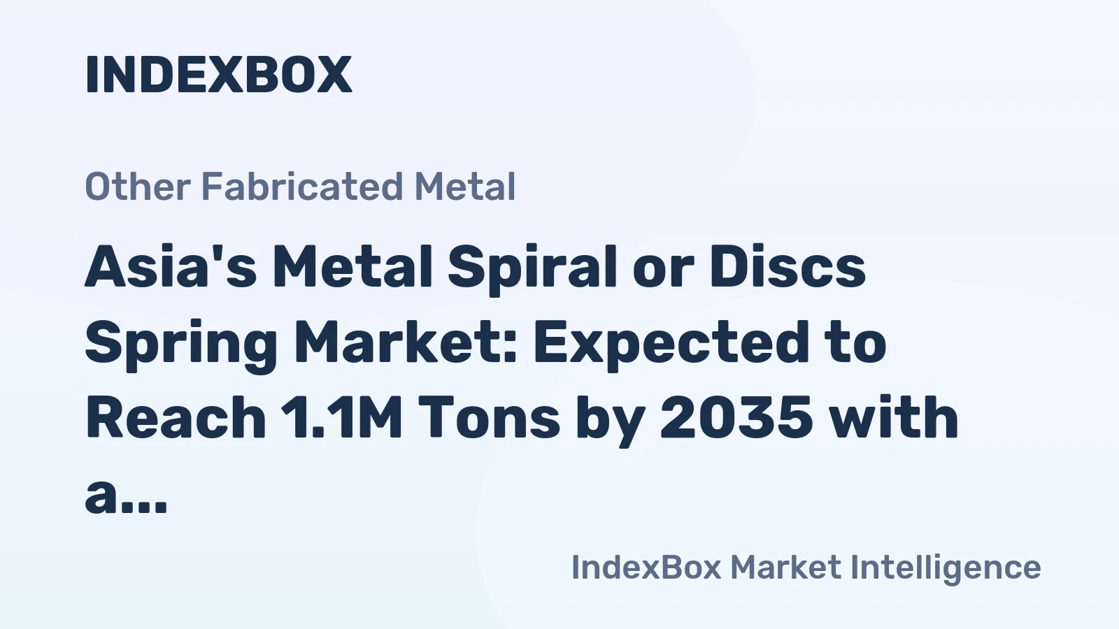Asia's Metal Spiral or Discs Spring Market: Expected to Reach 1.1M Tons by 2035 with a Value of $7.3B