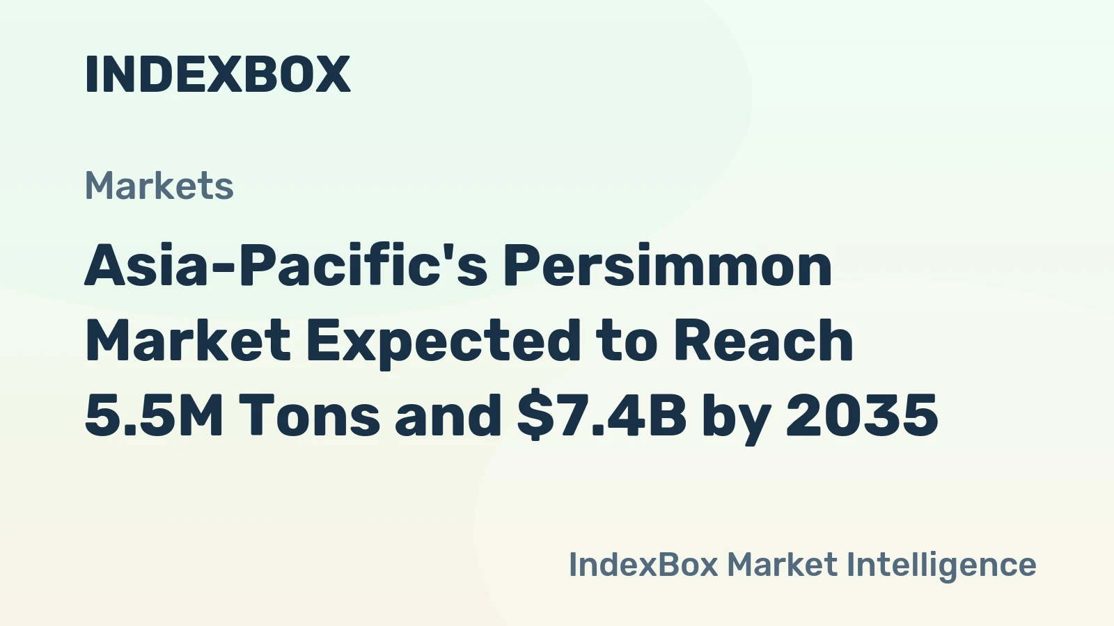 Asia-Pacific's Persimmon Market Expected to Reach 5.5M Tons and $7.4B by 2035