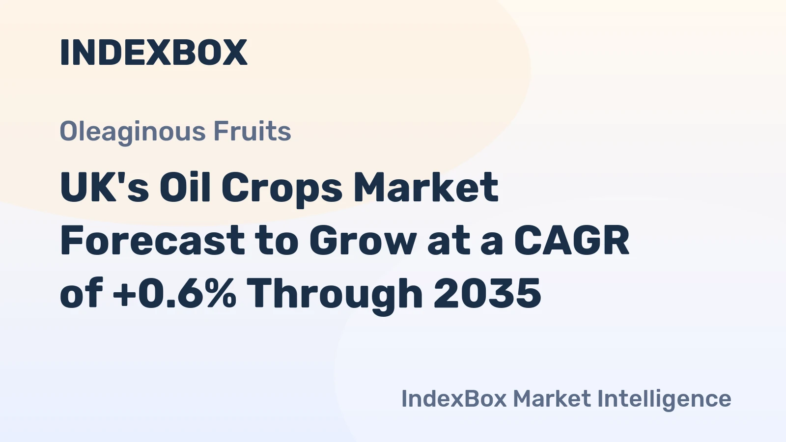 UK's Oil Crops Market Forecast to Grow at a CAGR of +0.6% Through 2035