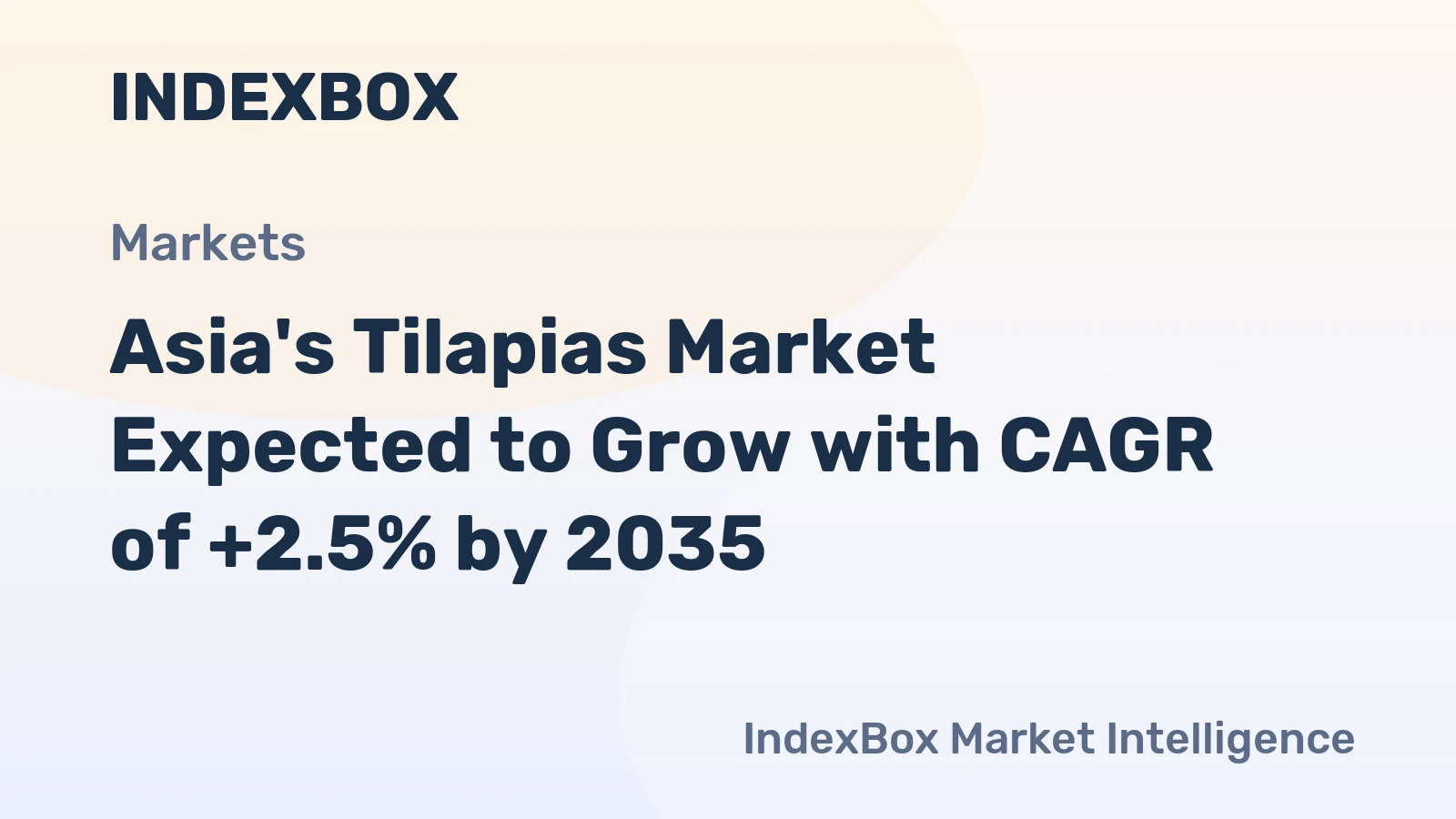 Asia's Tilapias Market Expected to Grow with CAGR of +2.5% by 2035