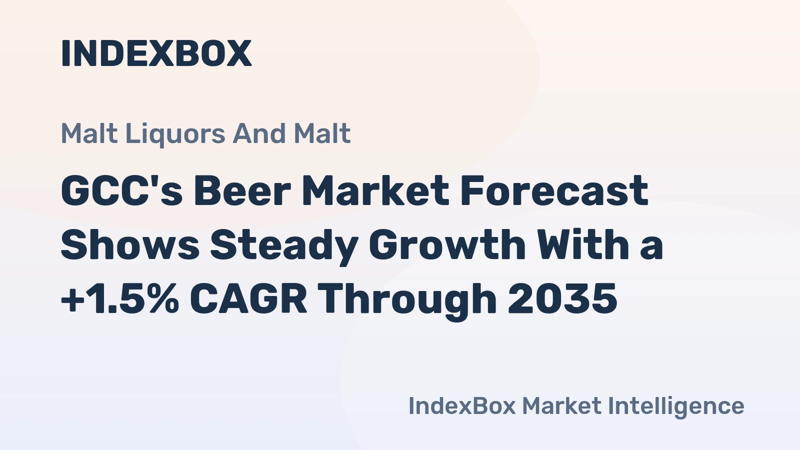 GCC's Beer Market Forecast Shows Steady Growth With a +1.5% CAGR Through 2035