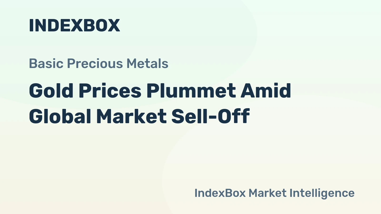 Gold Prices Plummet Amid Global Market Sell-Off