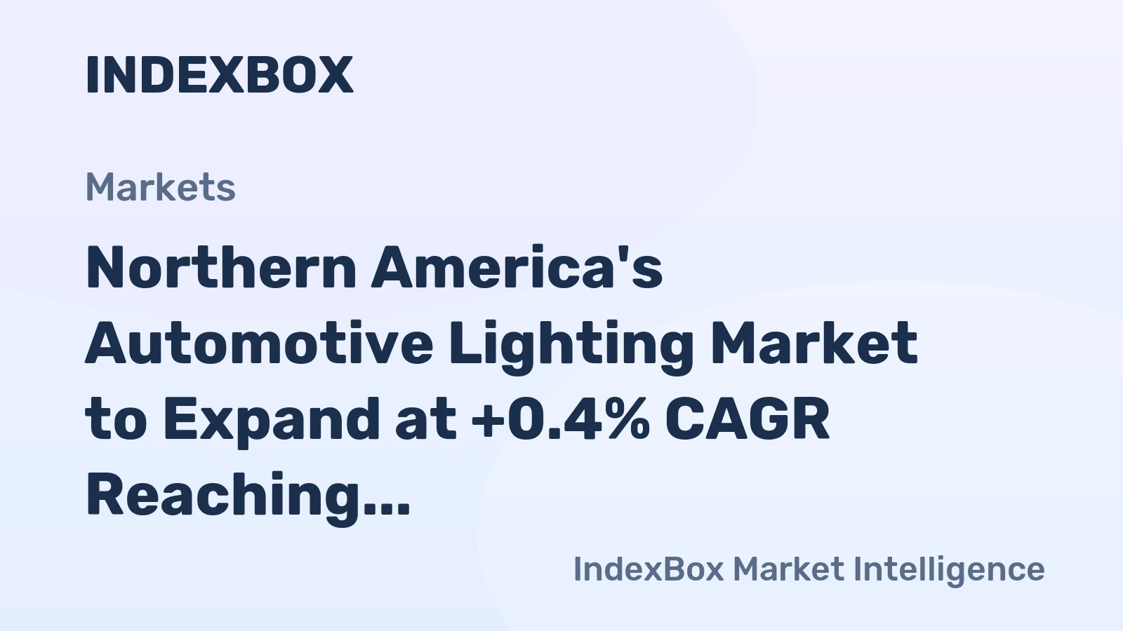 Northern America's Automotive Lighting Market to Expand at +0.4% CAGR Reaching 596M Units by 2035