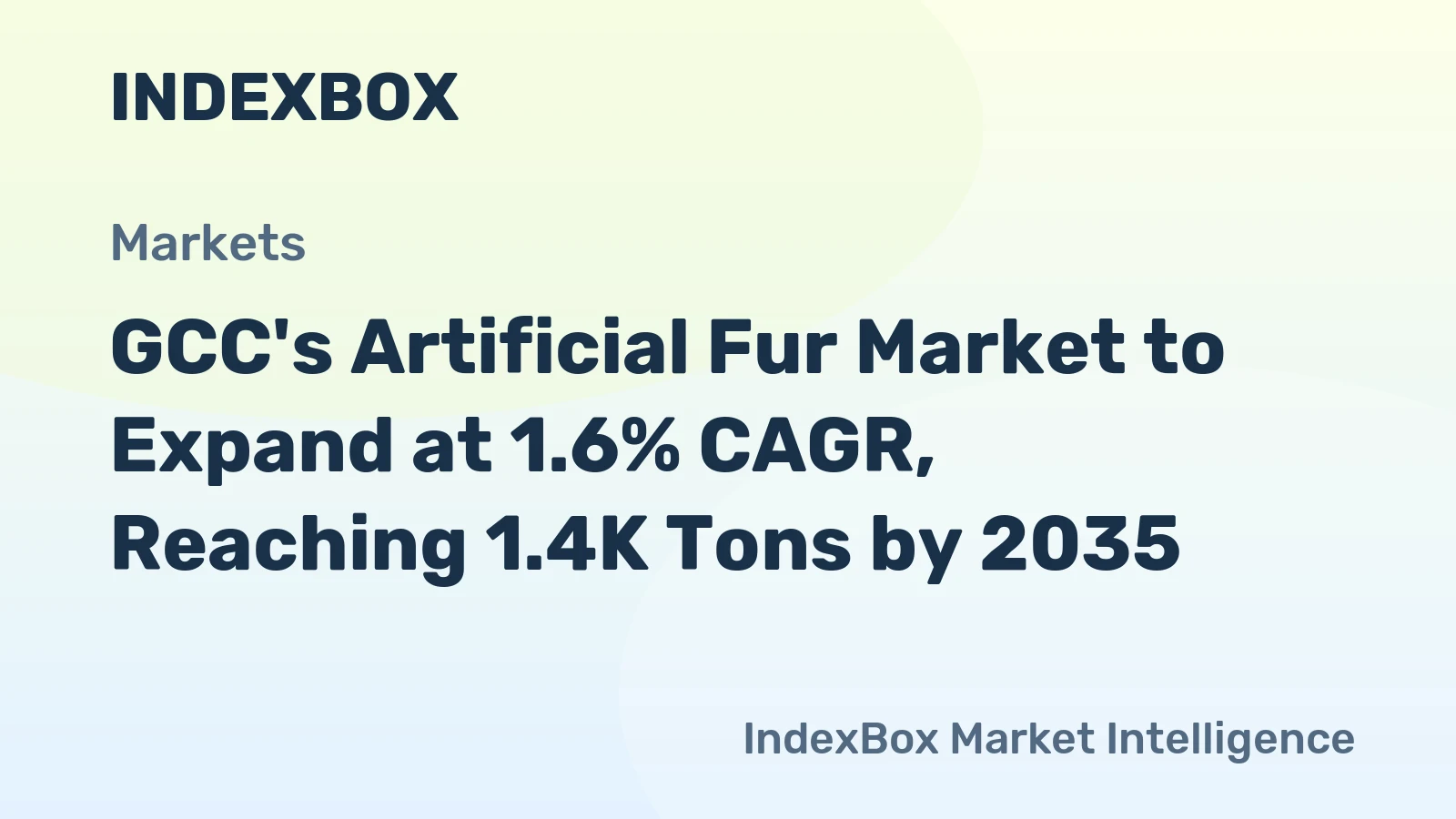GCC's Artificial Fur Market to Expand at 1.6% CAGR, Reaching 1.4K Tons by 2035