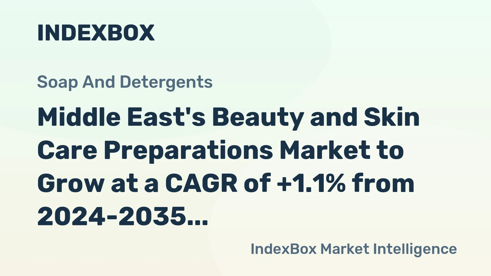 Middle East's Beauty and Skin Care Preparations Market to Grow at a CAGR of +1.1% from 2024-2035, Reaching 443K Tons