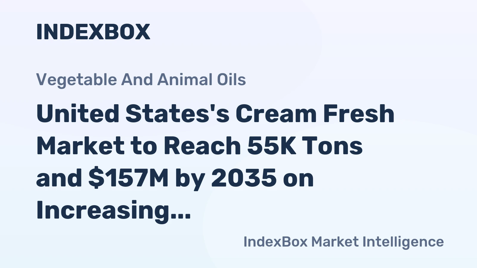 United States's Cream Fresh Market to Reach 55K Tons and $157M by 2035 on Increasing Demand