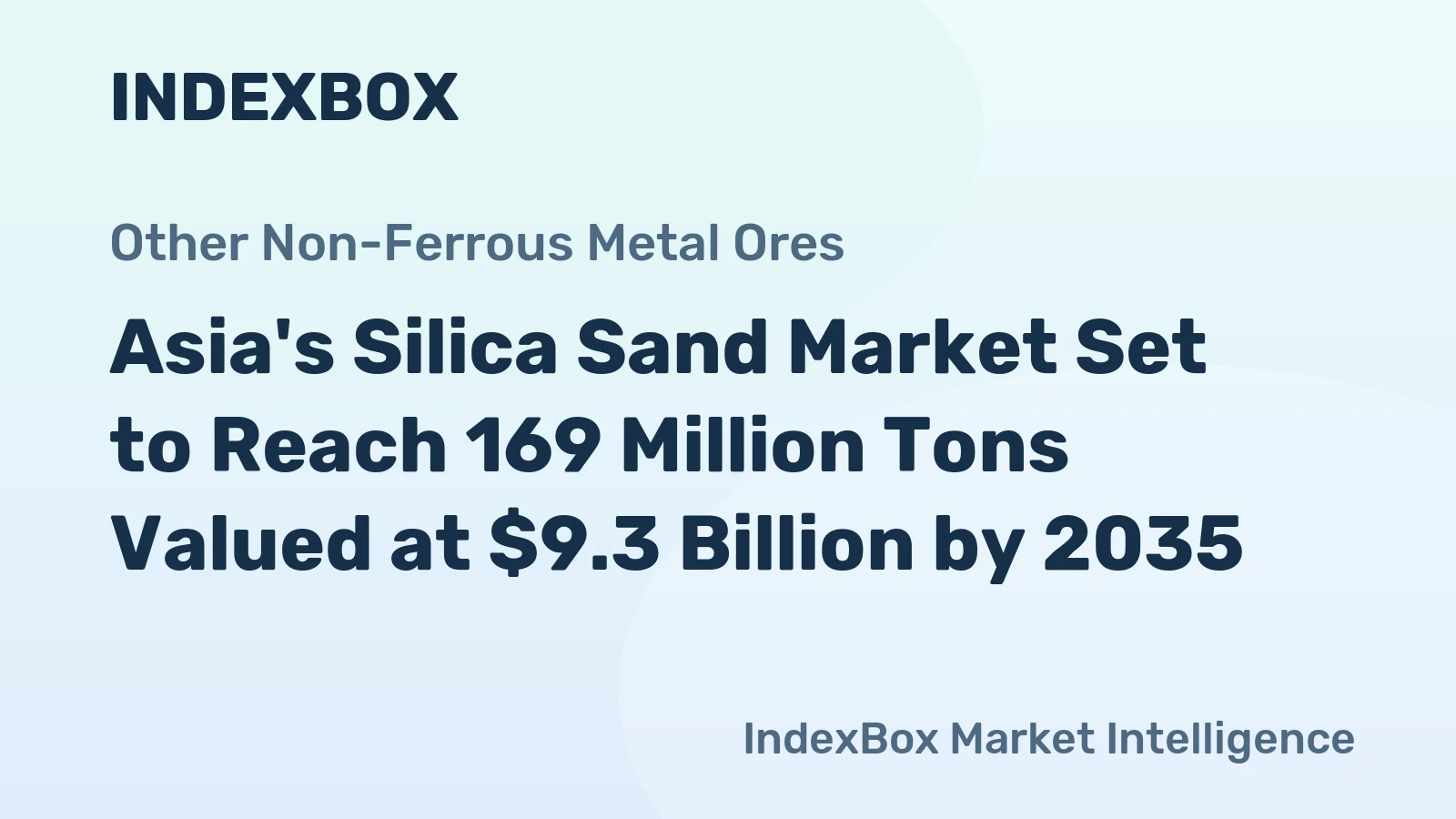 Asia's Silica Sand Market Set to Reach 169 Million Tons Valued at $9.3 Billion by 2035