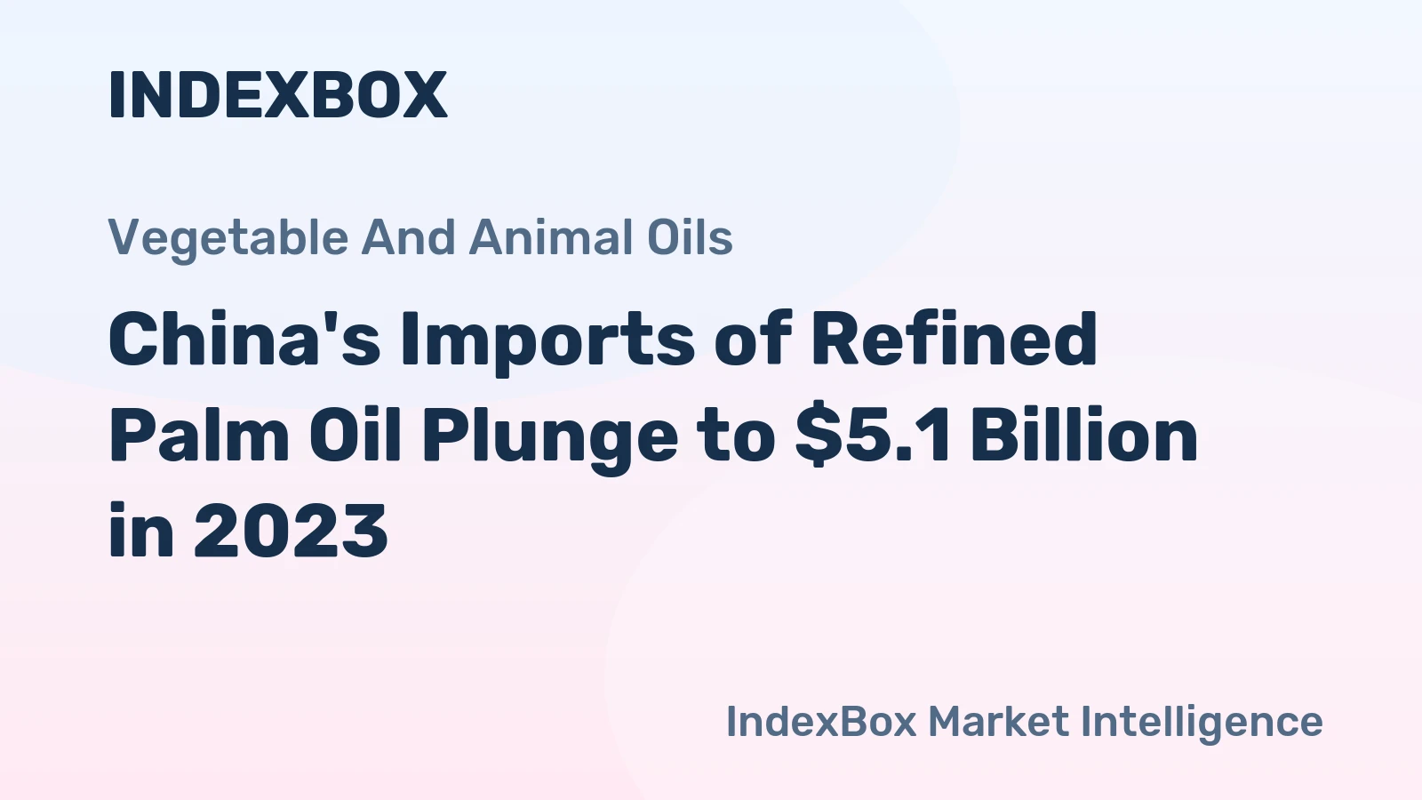 China's Imports of Refined Palm Oil Plunge to $5.1 Billion in 2023