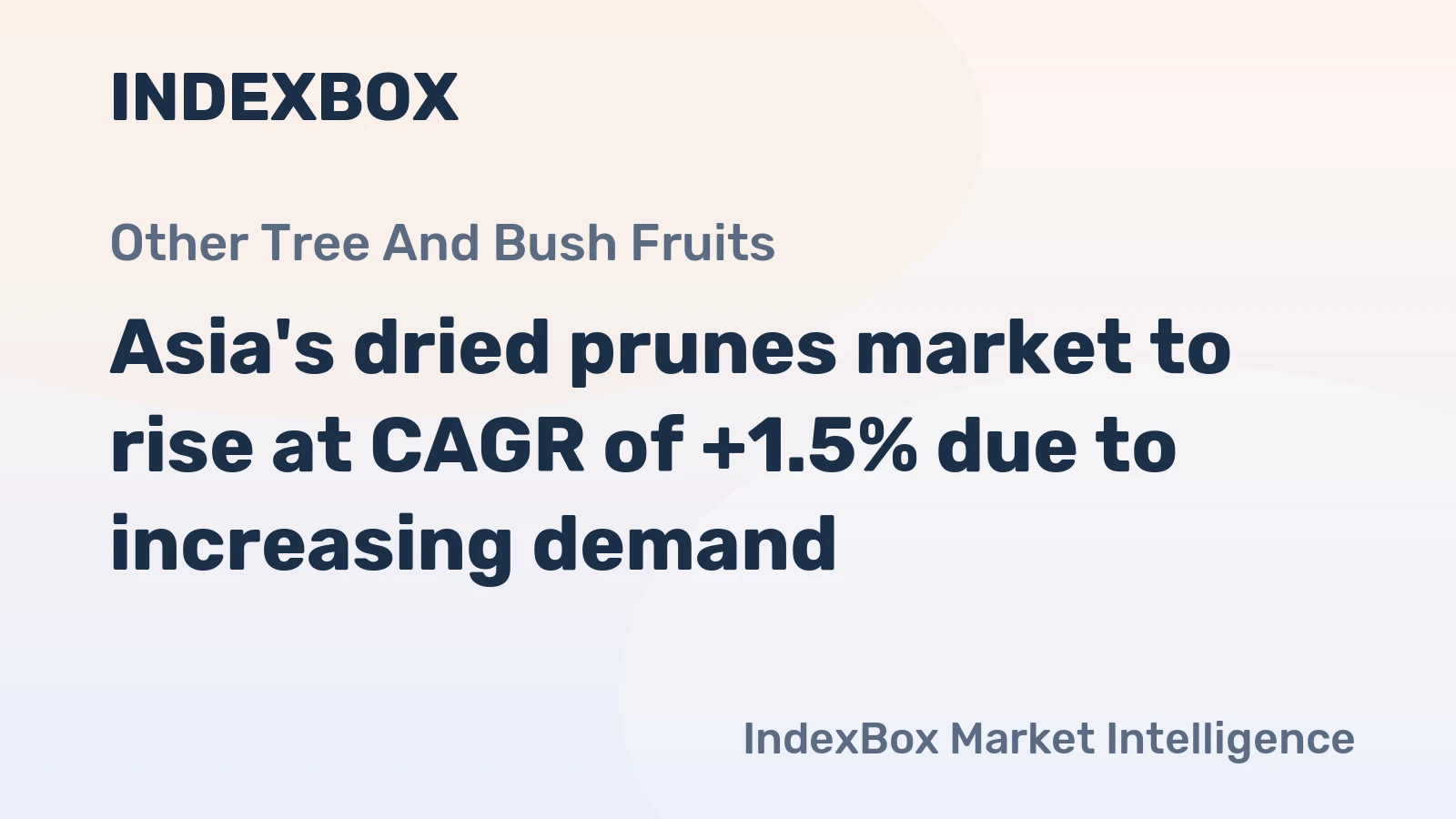 Asia's dried prunes market to rise at CAGR of +1.5% due to increasing demand