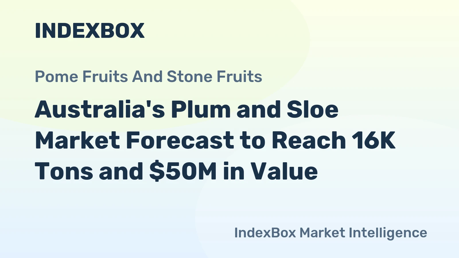 Australia's Plum and Sloe Market Forecast to Reach 16K Tons and $50M in Value