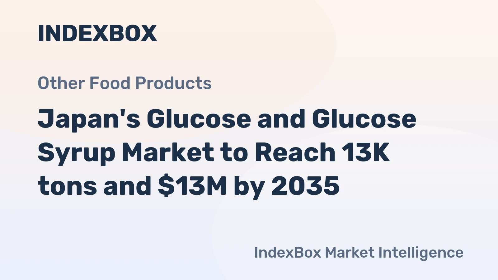 Japan's Glucose and Glucose Syrup Market to Reach 13K tons and $13M by 2035