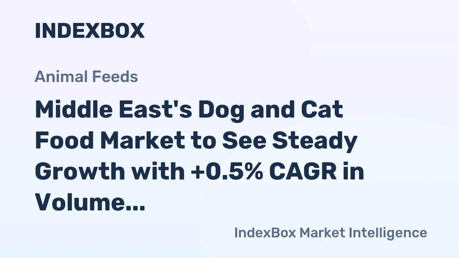 Middle East's Dog and Cat Food Market to See Steady Growth with +0.5% CAGR in Volume by 2035