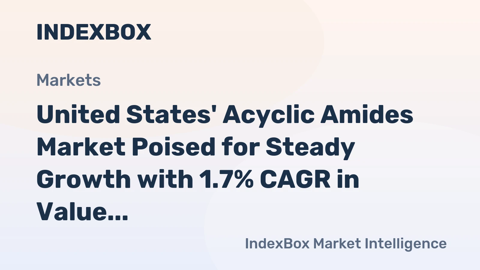 United States' Acyclic Amides Market Poised for Steady Growth with 1.7% CAGR in Value
