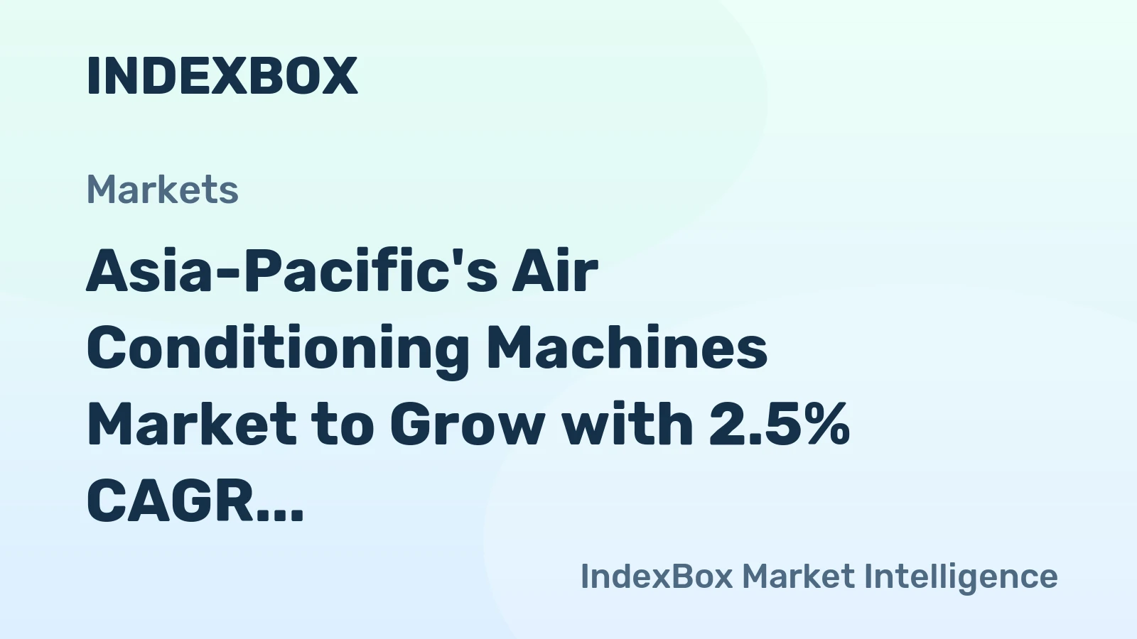 Asia-Pacific's Air Conditioning Machines Market to Grow with 2.5% CAGR, Reaching $51.8B by 2035