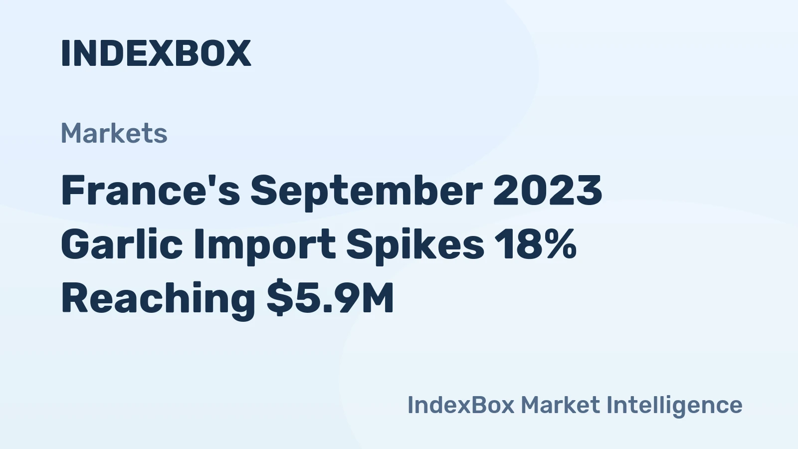 France's September 2023 Garlic Import Spikes 18% Reaching $5.9M
