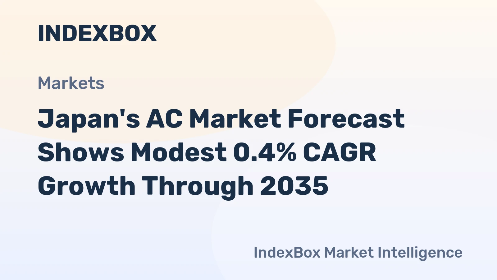Japan's AC Market Forecast Shows Modest 0.4% CAGR Growth Through 2035