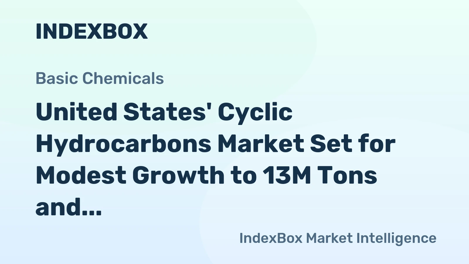 United States' Cyclic Hydrocarbons Market Set for Modest Growth to 13M Tons and $14.3B